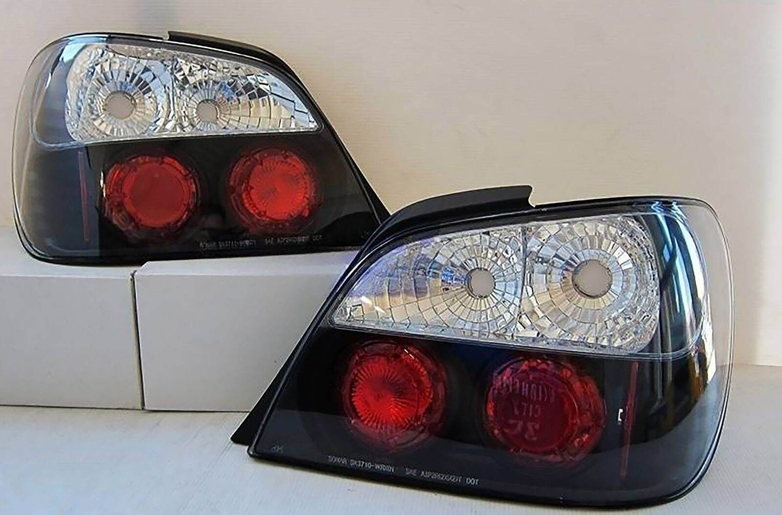 Fit For Subaru Impreza WRX STI EJ20 2000-2002 JDM Black Altezza Taillights